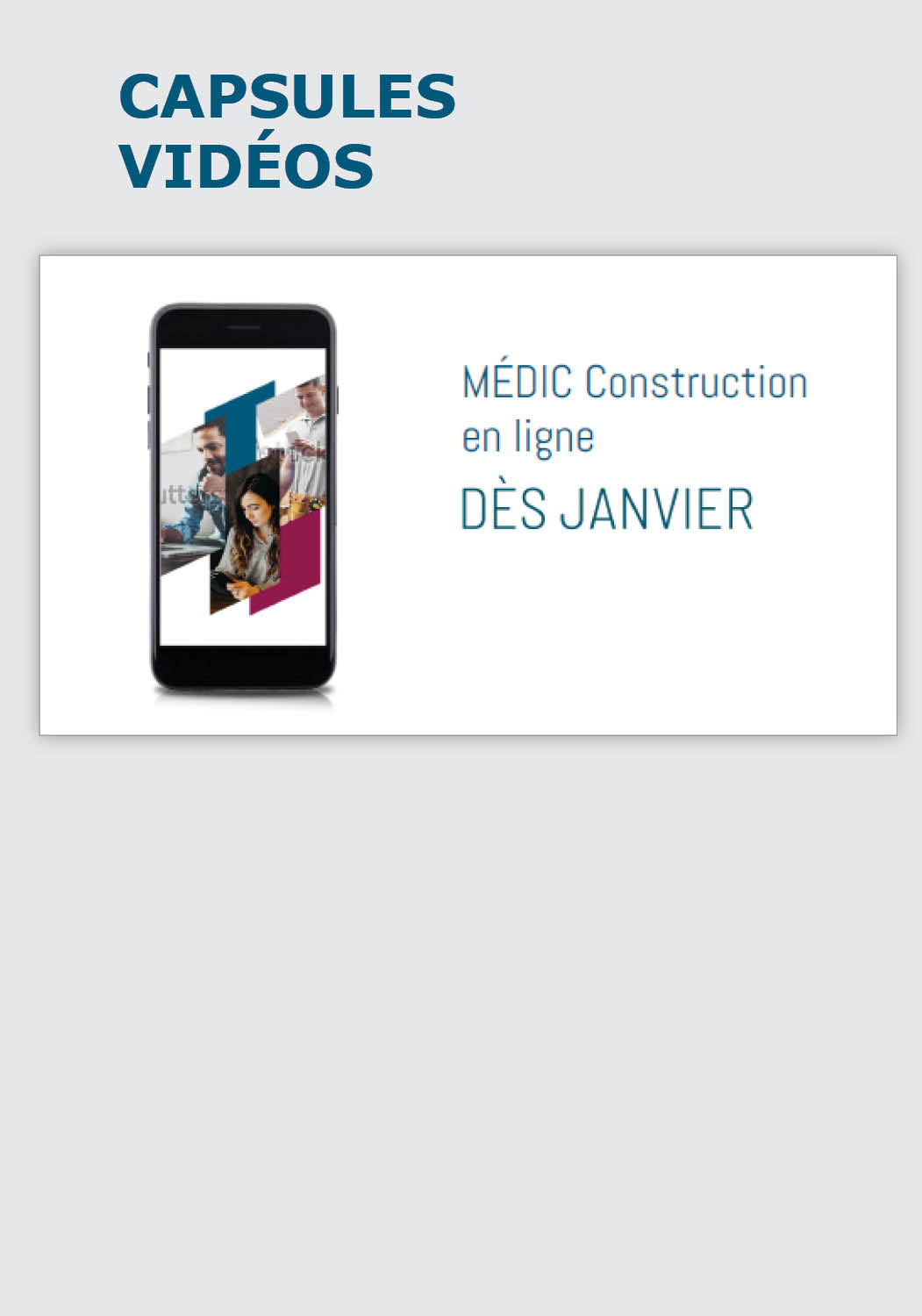 Boîte à outils - MÉDIC Construction en ligne